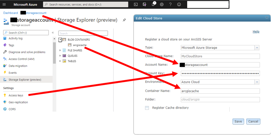 Adding(registering) Azure Blob as a Datastore; Env... - Esri Community