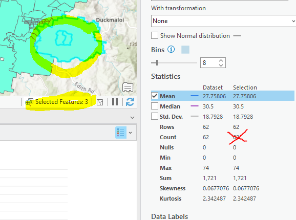 Solved: ArcGIS Pro Statistics on Selected Records - Esri Community