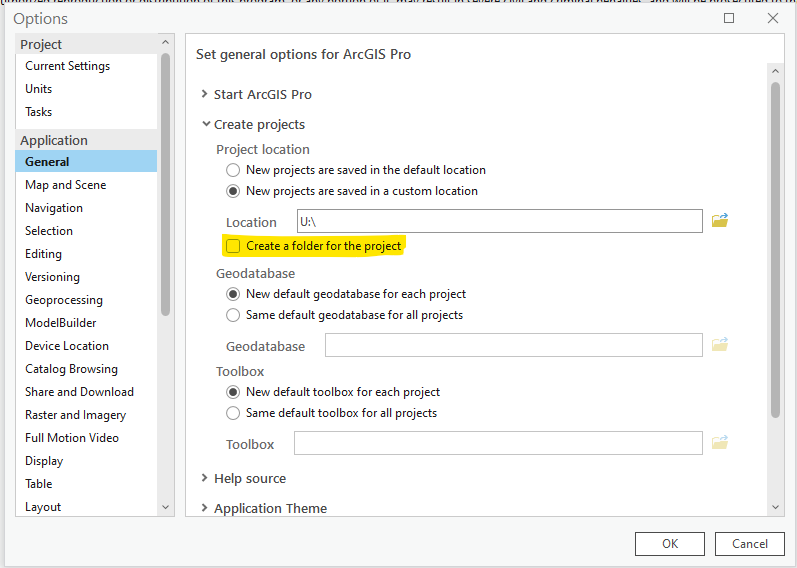 Allow the "Create new folder for this project" box... - Esri Community