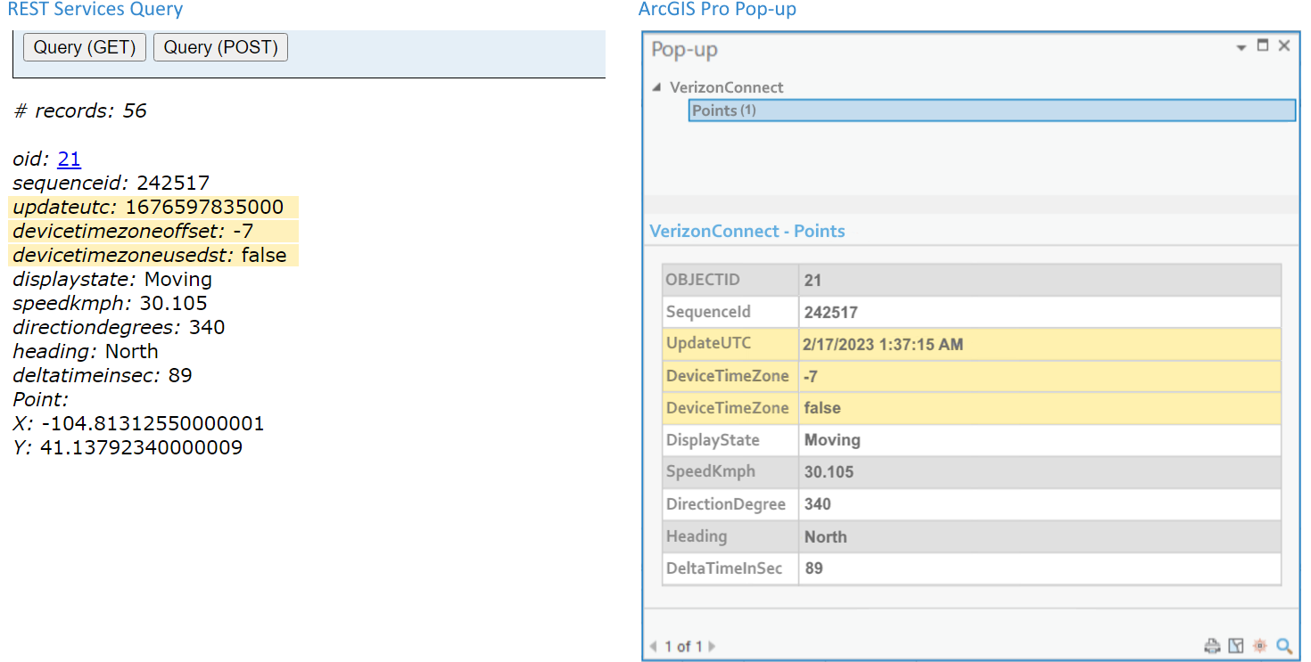Solved: Timestamps received from a sensor feed display dif... - Esri ...