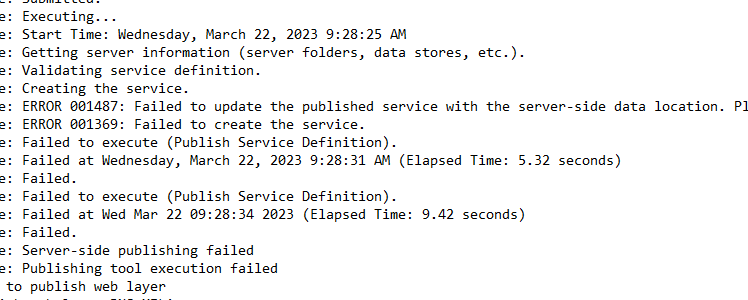 Unable to publish to portal - Esri Community