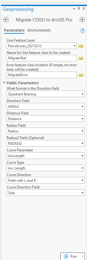 Solved: Migrating COGO attributes from ArcMap to ArcGIS Pr... - Esri ...