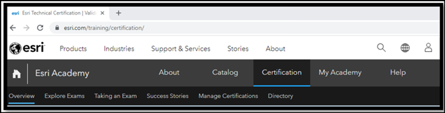 Our Website | Esri Technical Certification