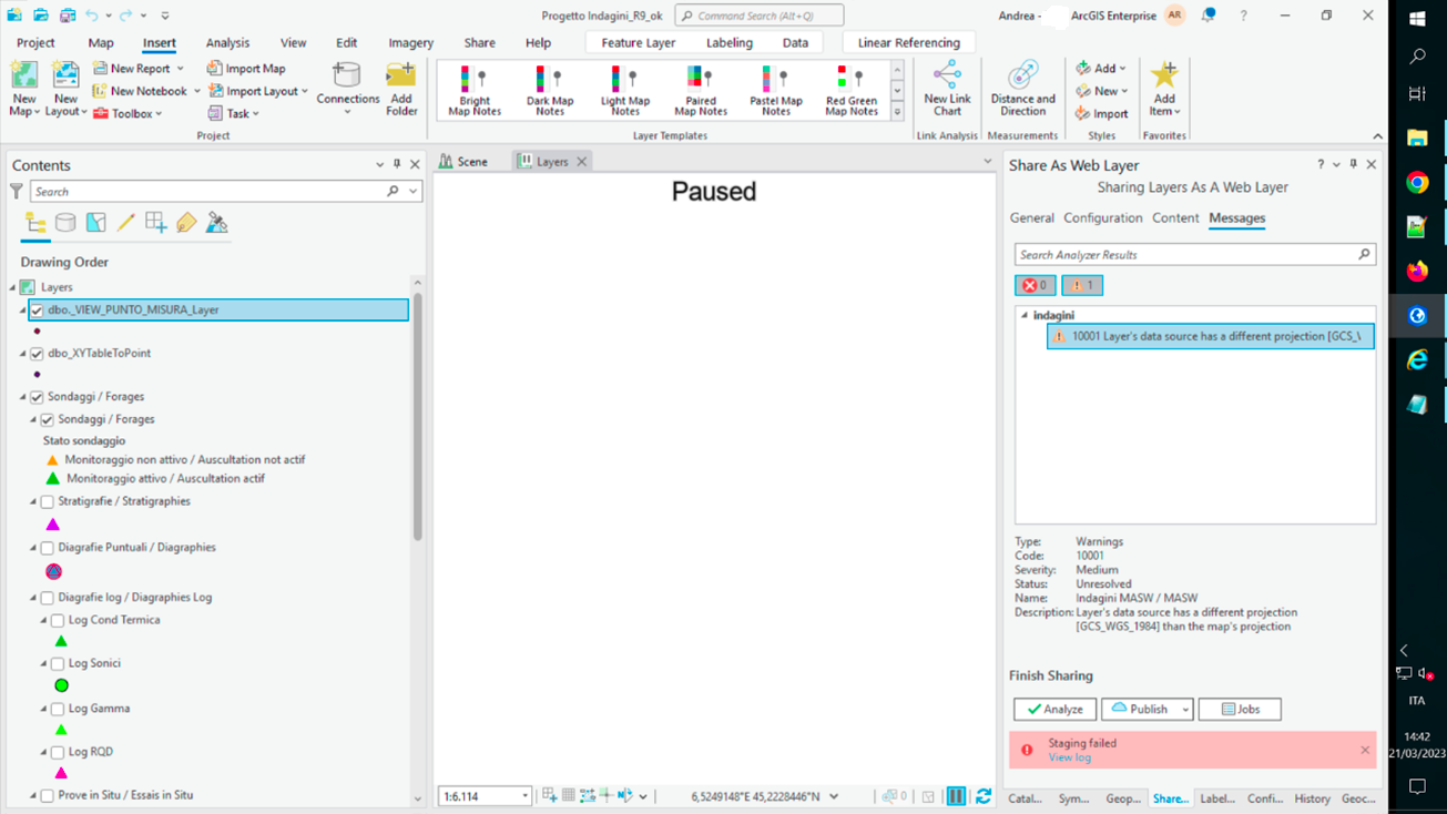 Solved Error 999999 During Web Layer Share Arcgis Pro 3 0 Esri