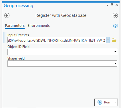 Auto-populate parameters in Register with Geodatab... - Esri Community