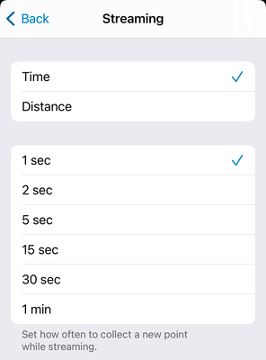 Support GPS time-duration streaming regardless of ... - Esri Community