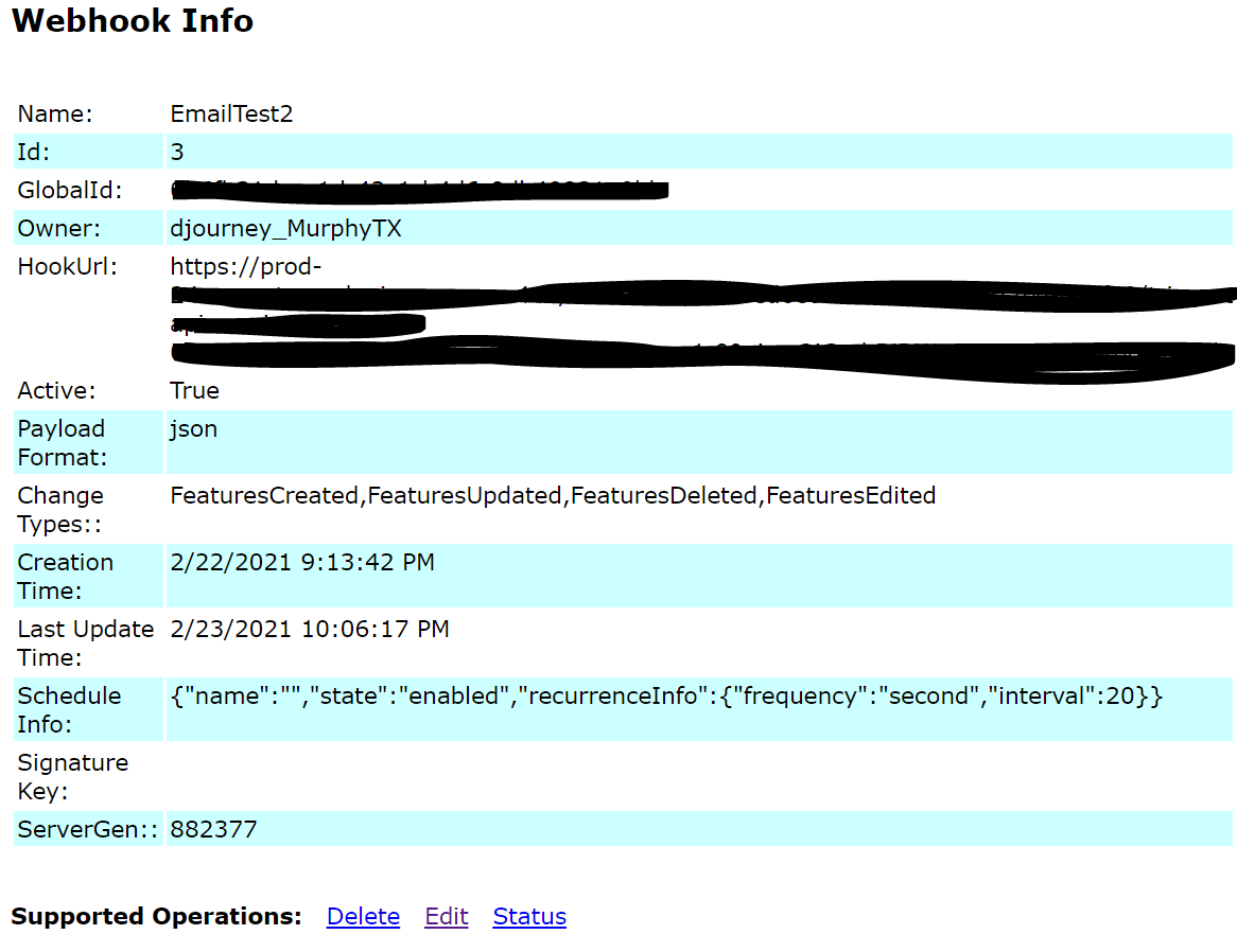 Esri Webhooks for ArcGIS Online - Payload schema f... - Esri Community
