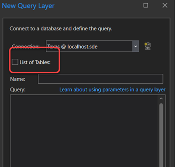 Easier query layer creation - Esri Community