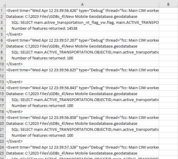Copy Diagnostic Monitor logs as Excel table, not a... - Esri Community