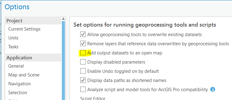 Solved: Change or read Geoprocessing Options in Add-Ins - Esri Community