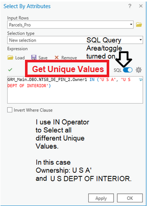 ArcGIS Pro Select by Attribute show ALL values - Esri Community