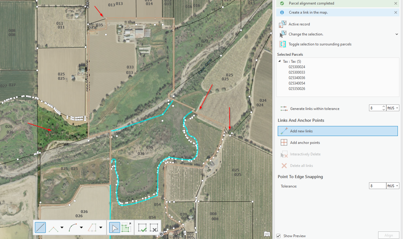 Align Parcels not respecting anchor points? - Esri Community