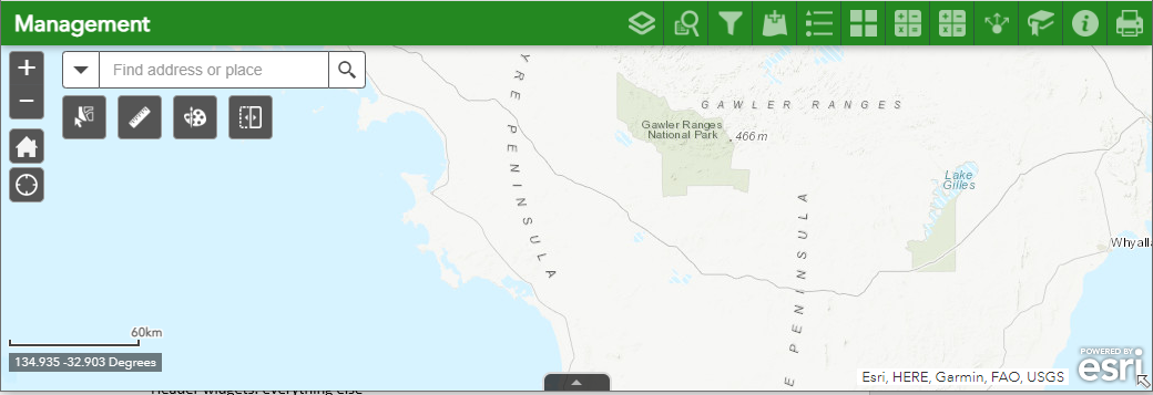 Logical placement of on-map and header widgets for... - Esri Community