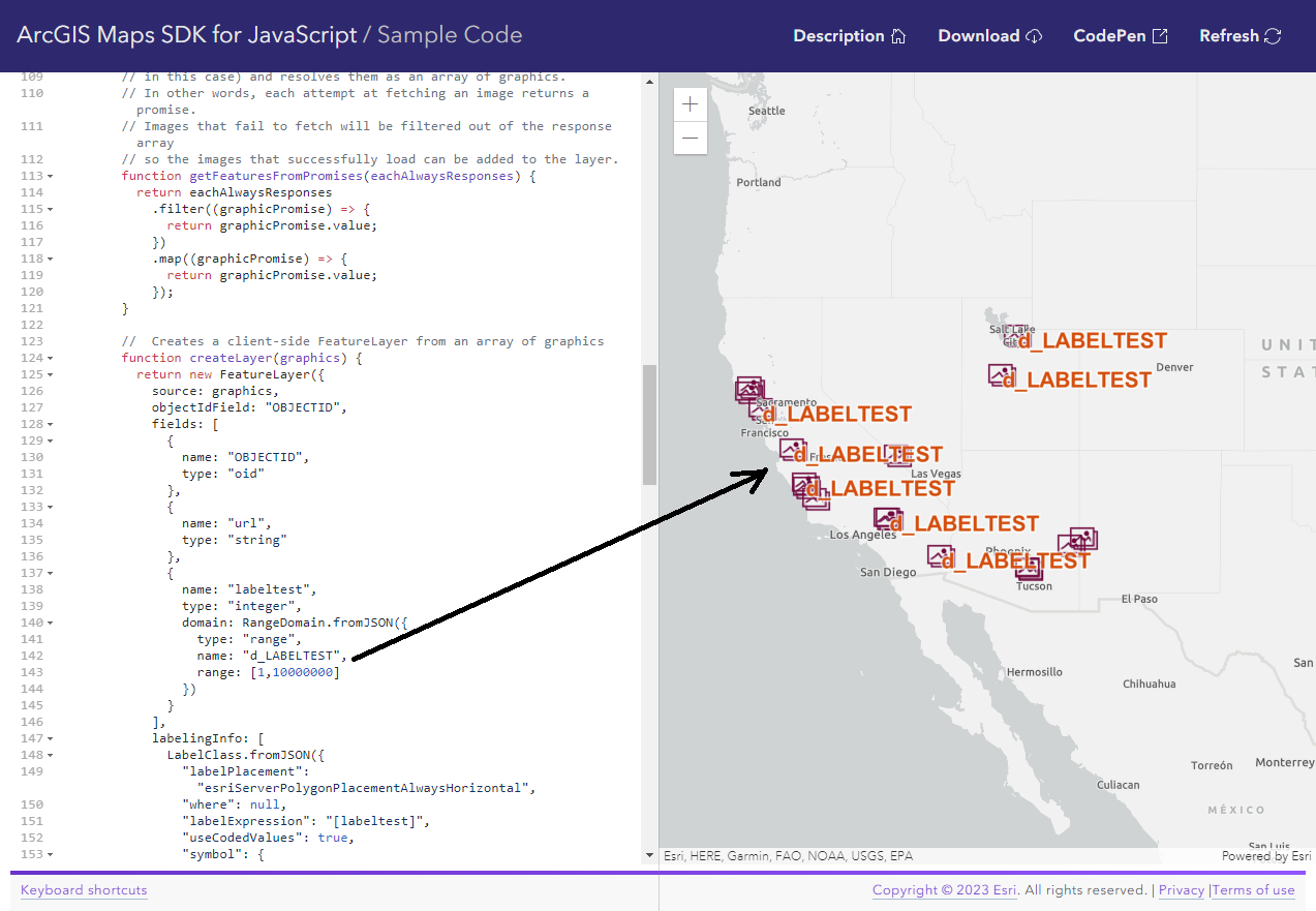 Labeling bug with RangeDomain (4.26 and previous) - Esri Community