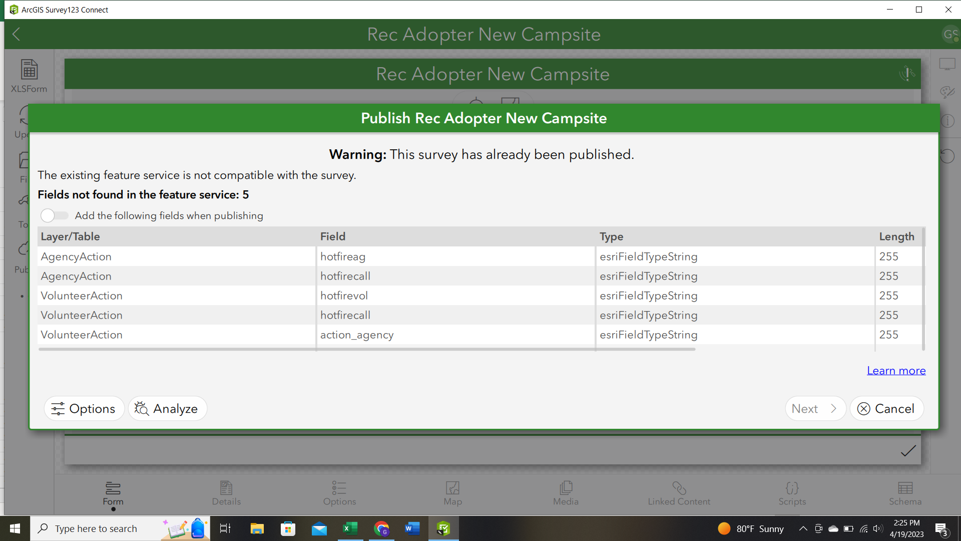 Solved: Adding new field to published survey using existin... - Esri Community