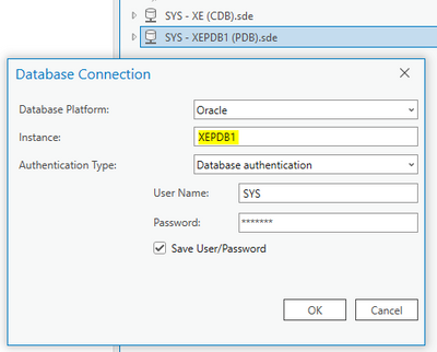 Create database connection using a Service Name in... - Esri Community