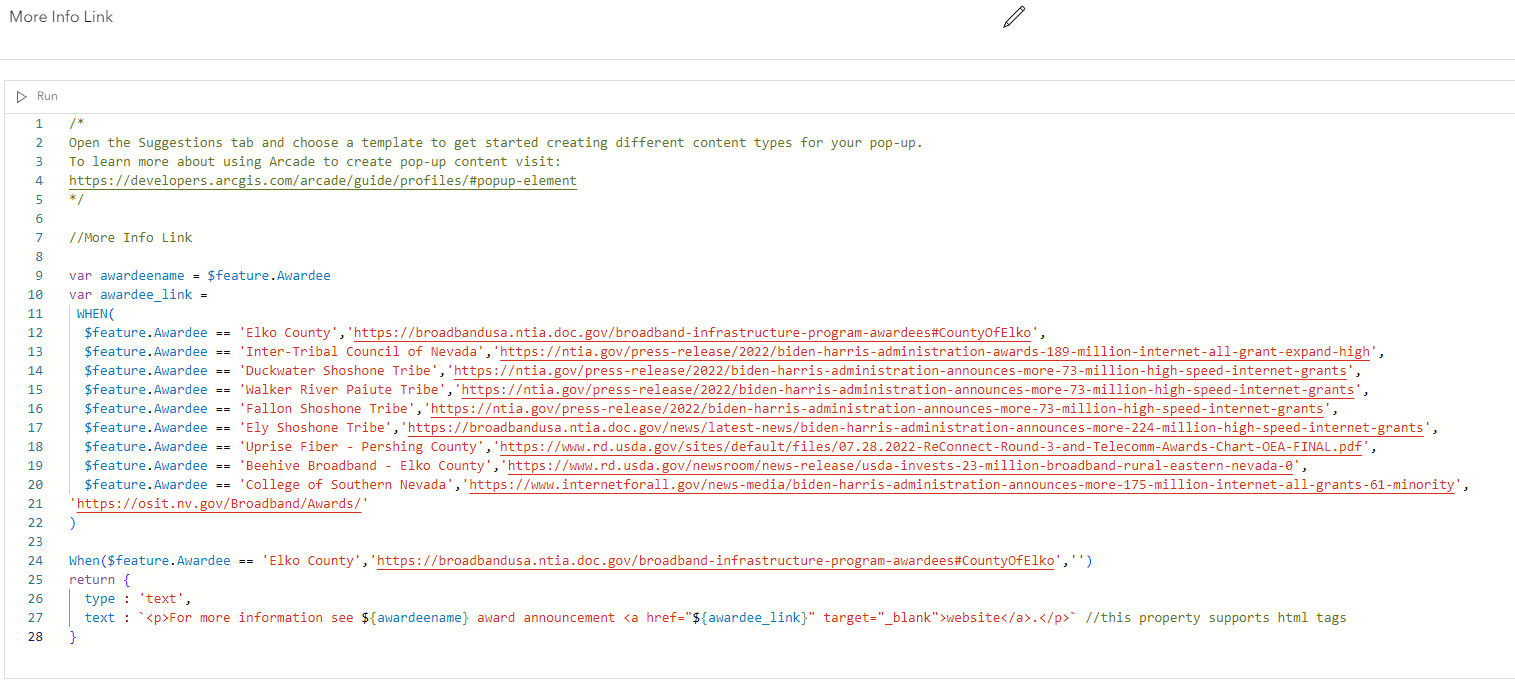 Solved: Using HTML and Arcade Expressions - Esri Community