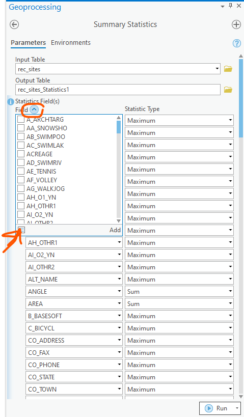 Make the summary statistics geoprocessing tool eas... - Esri Community