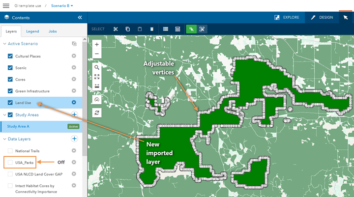 Green infrastructure in ArcGIS GeoPlanner