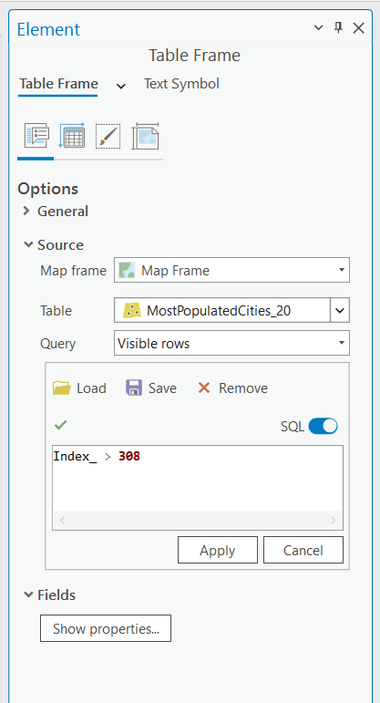 Attribute Query in Table Frame - Esri Community