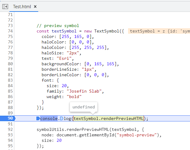 Solved: How to make the previewHTML same as the text symbo... - Esri ...