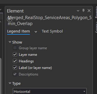 Element pane for legend item - truncate layer name - Esri Community