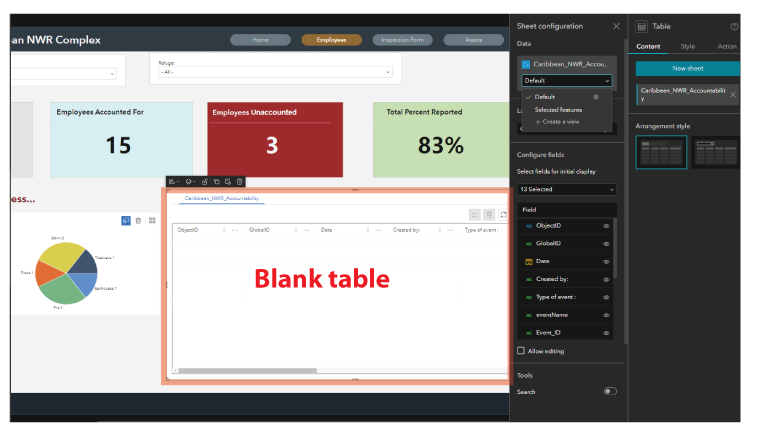 Solved: Table widget in Exp. Builder not displaying values... - Esri Community