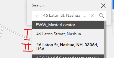 Geocoder Search Zooms to Incorrect Location (but r... - Esri Community