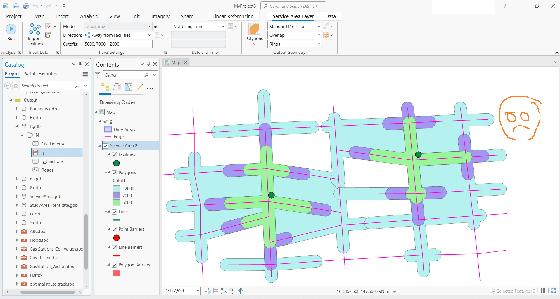 Solved: ArcGIS Pro 3.0.2: The result of the “service area”... - Esri ...