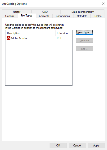 Catalog File Type Options in Pro - Esri Community