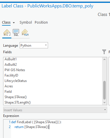 Label Expression access to SHAPE - Esri Community