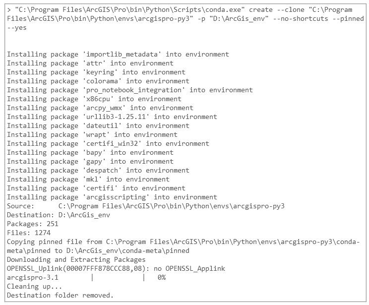 openssl error -failed to clone the arcgispro-py3 e... - Esri Community