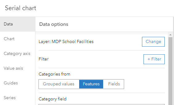 Please provide the option to display chart data by... - Esri Community
