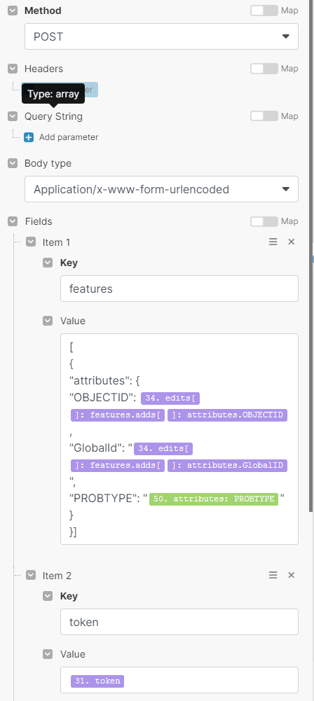 Update hosted feature service using Integromat (Ma... - Esri Community