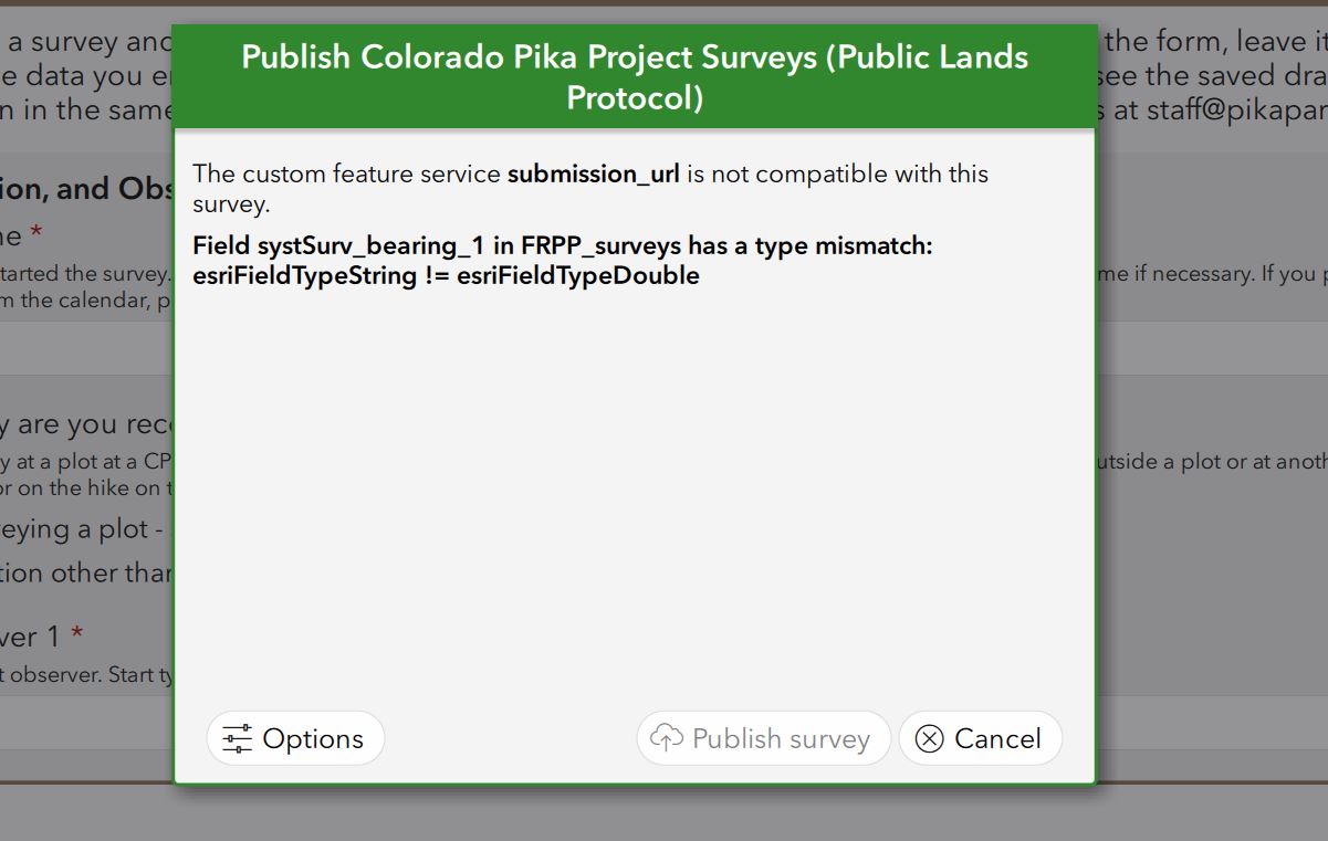 Solved: Survey123 Connect 3.17 update causes error publish... - Esri ...