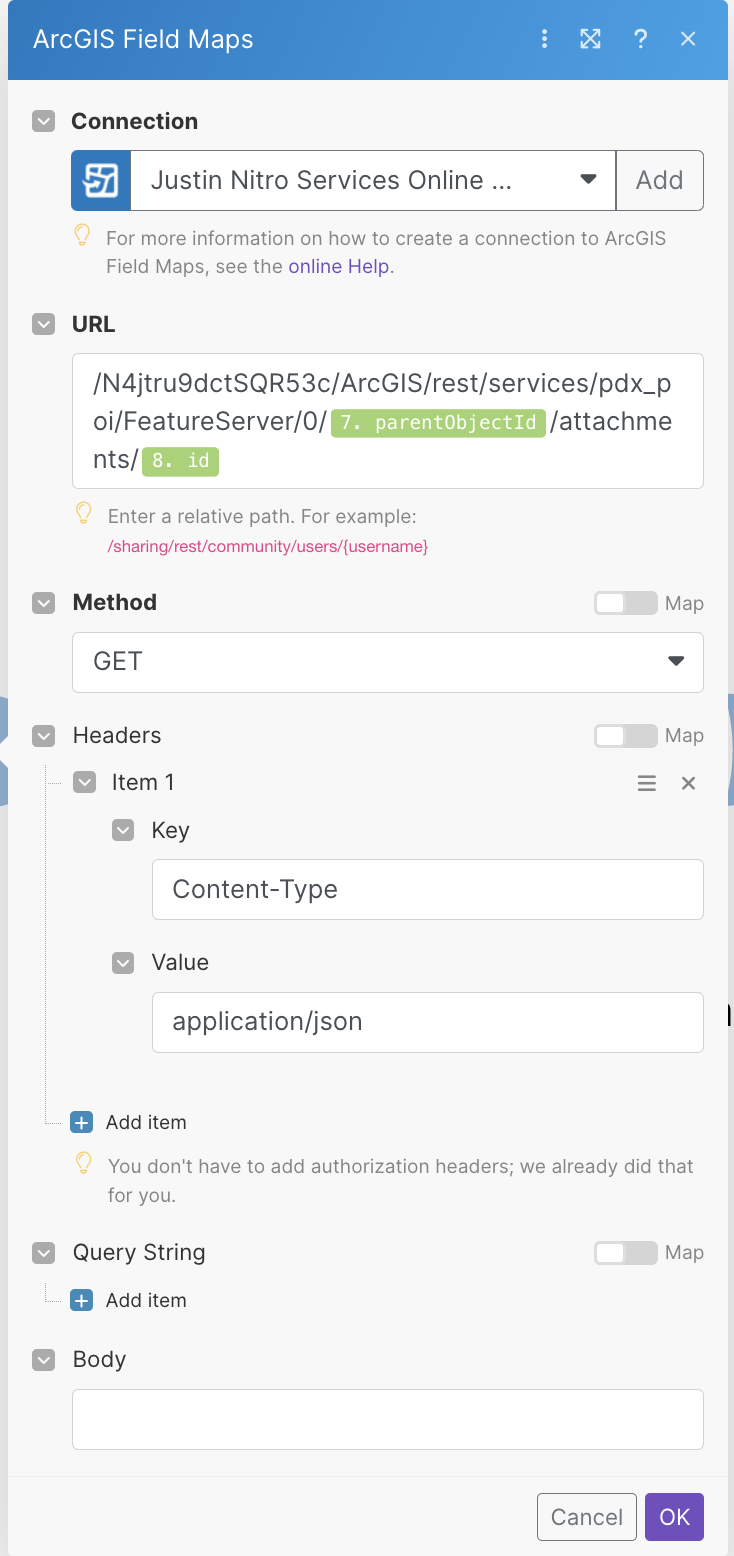 Re: Field Maps attachments and Make/Integromat - Esri Community