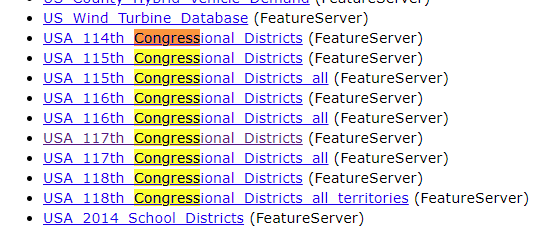 New USA 118th Congressional District layers - Esri Community