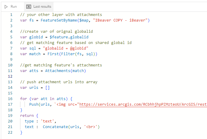 Solved: Arcade to display attachments in popup from anothe... - Esri ...