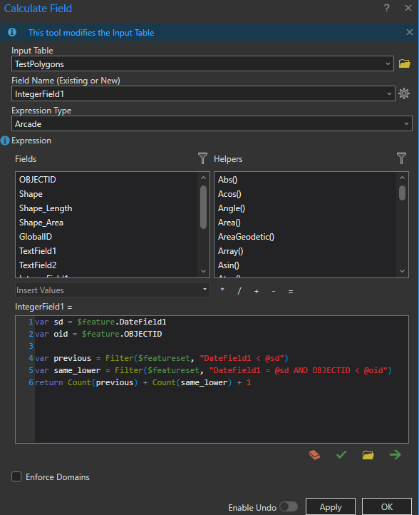 Arcade Expression to Calculate Field based on a So... - Esri Community