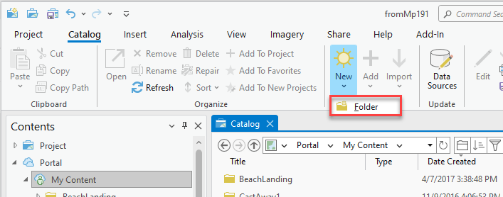 Add AGOL\Portal Groups in Pro, Add AGOL\Portal Fol... - Esri Community