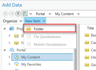 Add AGOL\Portal Groups in Pro, Add AGOL\Portal Fol... - Esri Community