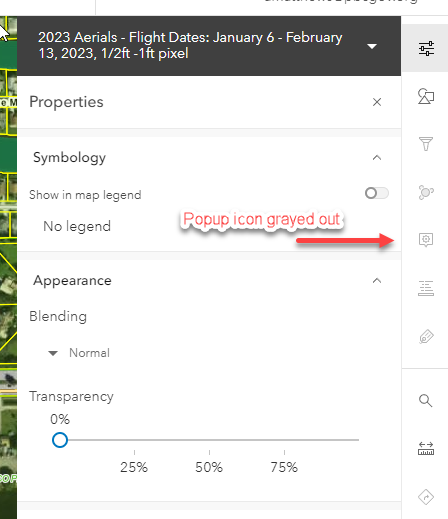 Solved: Disable popups on aerial imagery - Esri Community