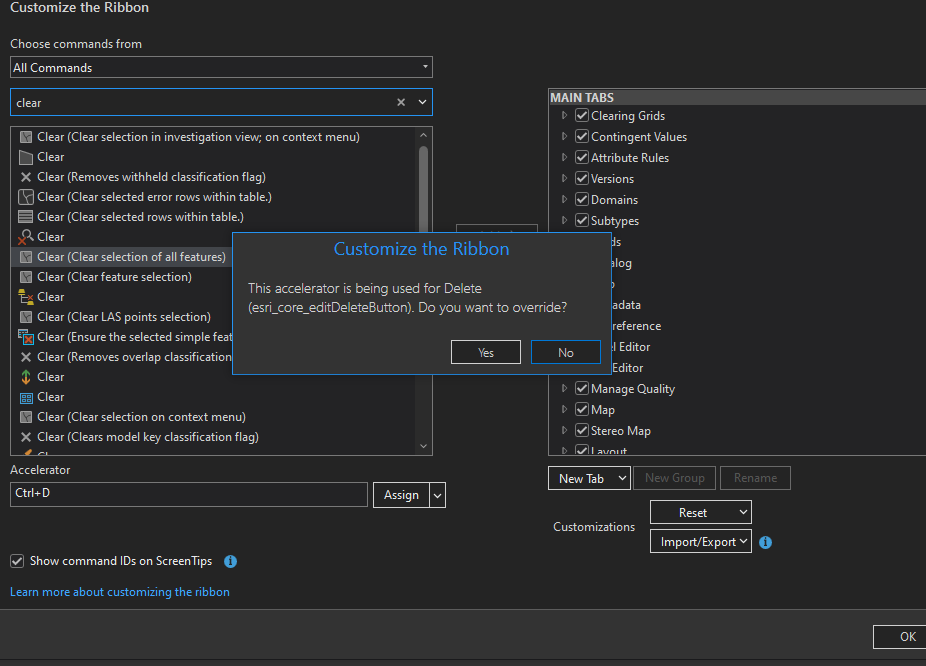 Honor keyboard accelerators - Esri Community