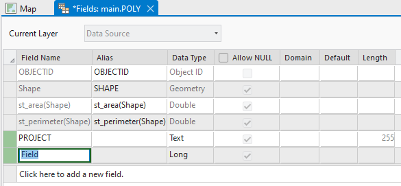 Consistent Default Data Type In Create Feature Cla Esri Community