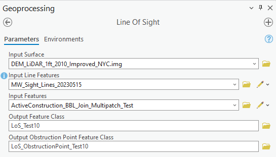 Line of Sight Tool output feature class does not l... - Esri Community