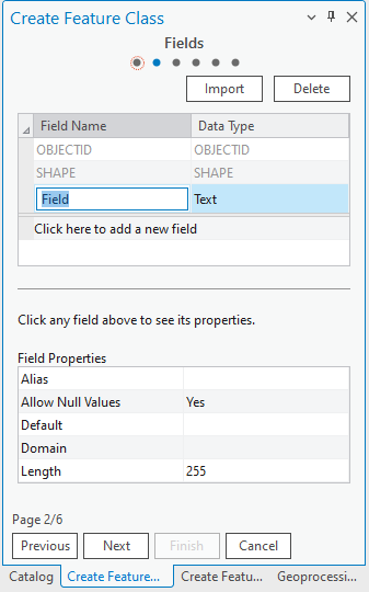 Consistent default data type in Create Feature Cla... - Esri Community