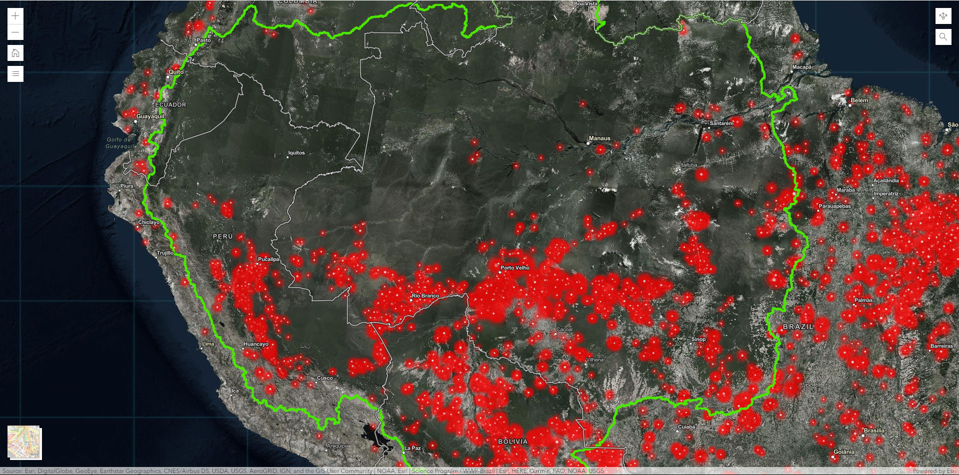 Mostly Mapping Map of the Week - Amazon Fires - Esri Community