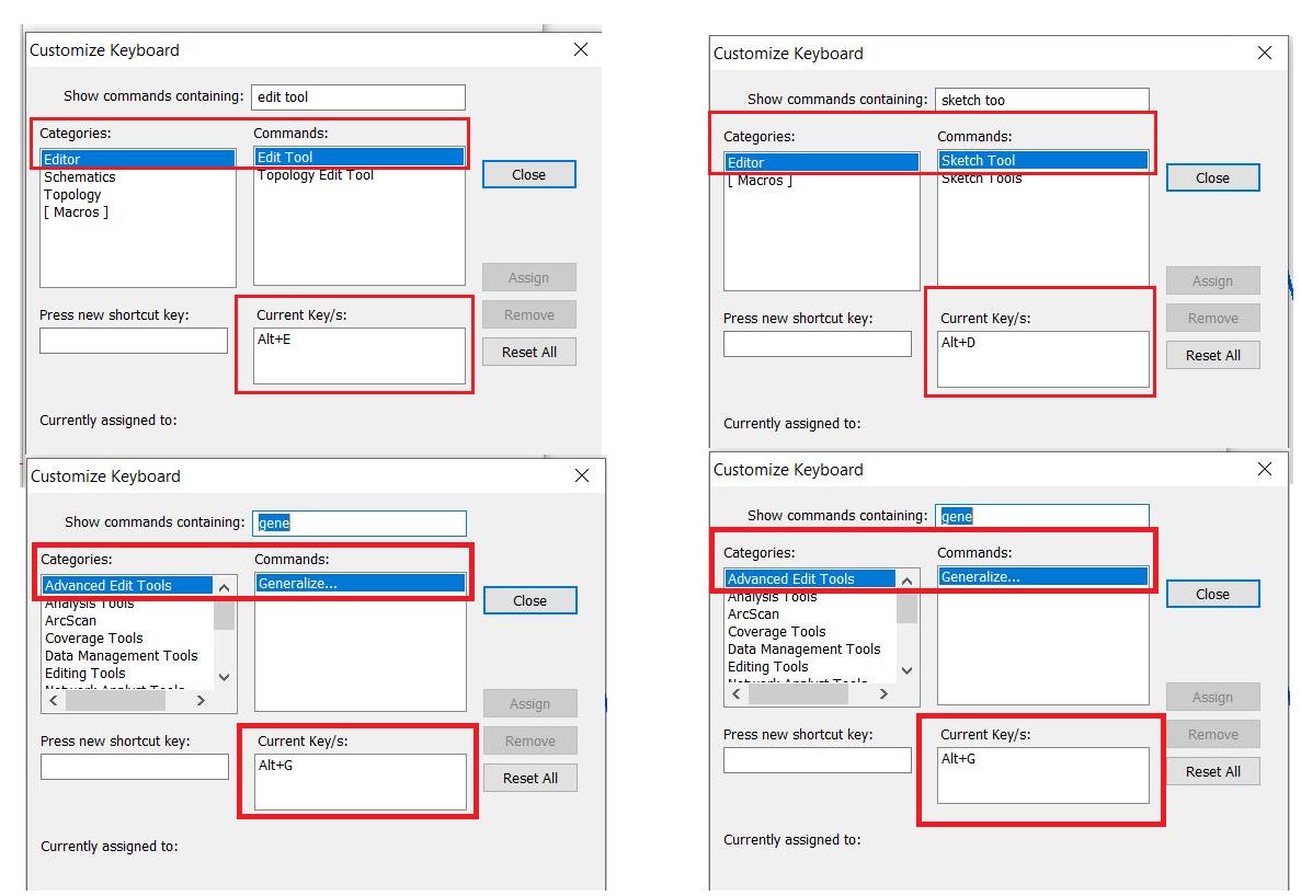 How to assign multiple Customize keyboard shortcut... - Esri Community