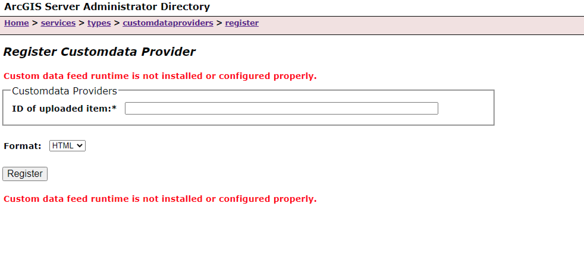 How to configure custom data feed runtime which is... - Esri Community