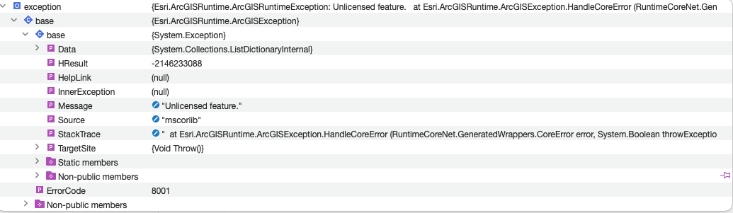 Unlicensed feature Error code 8001 - Esri Community